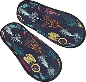 Generic Chaussons Femme Homme Attrape R&ecirc;ve Ethnique Pantoufles En Peluche Peluche Chaussures DInt&eacute;rieur Confort Maison Pantoufles Pour H&ocirc;tel Ext&eacute;rieur Voyager