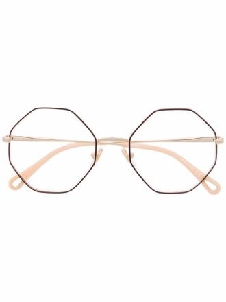 Chloé lunettes de vue à monture géométrique - Or