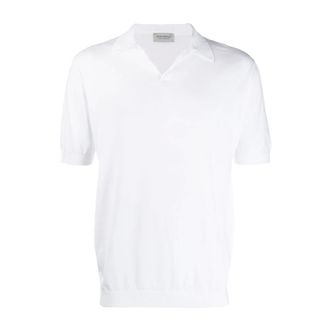 John Smedley Homme, Tops, Blanc, Taille: M Polo en Coton Blanc
