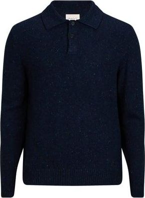 GANT Pull col polo mouchet&eacute; en laine m&eacute;lang&eacute;e