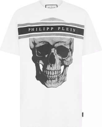 Philipp Plein Round Neck T-Shirt Skull Logo Line