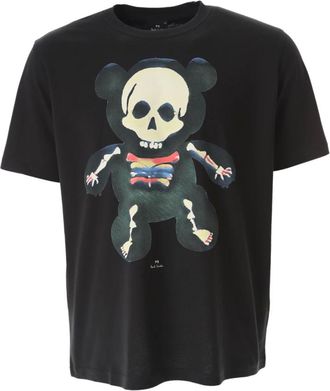 Paul Smith Homme, Tops, Noir, Taille: 2XL T-shirt Teddy Skeleton