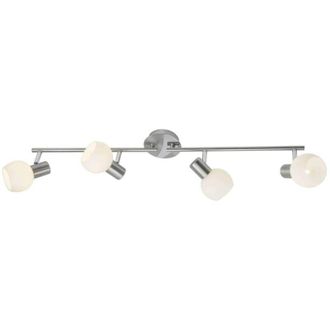 Brilliant Lampe Tiara spot tube 4-fl Fer / blanc 4x D45, E14, 40W, adapt&eacute; aux lampes &agrave; suspension (non inclus) &Eacute;chelle a ++ &agrave; e Bras pivotant / t&ecirc;te pivotante