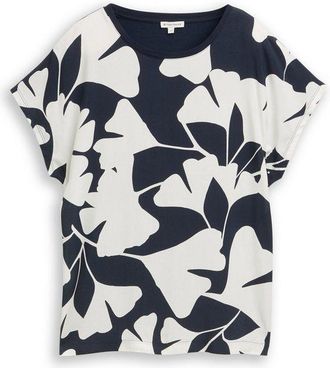 Tom Tailor T-Shirt T-Shirt T-Shirt im Material-Mix