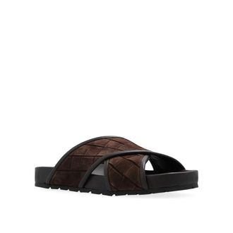 Bottega Veneta Mens Brown Lamb Leather Sandals