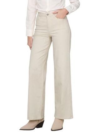 Only Jean &agrave; Jambe Large ONLMADISON Taille Haute Wide Leg Fit Jeans Ecru XL 32 Ecru XL / L32