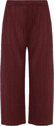 Issey Miyake Femme, Pantalons, Brun, Taille: 44 FR Wide Pantalons