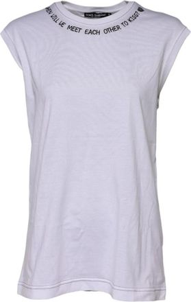 Dolce & Gabbana Femme, Tops, Blanc, Taille: 32 FR T-Chemises