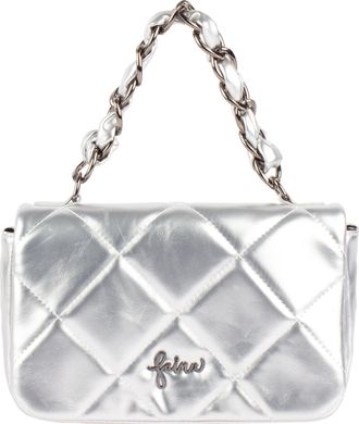 Faina Schultertasche im Metallic-Look Damen Silber