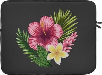 Fabulous Housse Ordinateur Portable N&eacute;opr&egrave;ne - Flore Hawaii Fleurs Tropical Exotique Jungle Mer Surf - Pochette de Protection &Eacute;paisse et Anti-Chocs Pour PC et 
