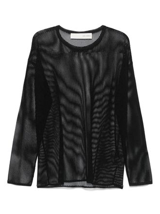 Isabel Benenato pull en maille ajourée - BLACK