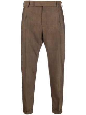 Pantaloni Torino pantalon de costume &agrave; coupe courte - Marron