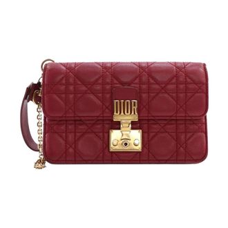 Dior Pre-owned Quilted Leather Chain Bag - - Pre-owned - Damen - Rot - ONE SIZE