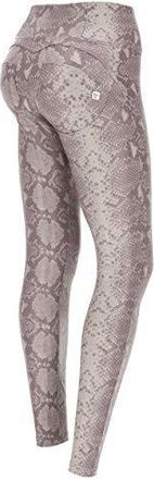 Freddy WR.UP Pantalon Skinny WR.UP en Simili-Cuir Reptile Bordeaux, Multicolore Python, Medium