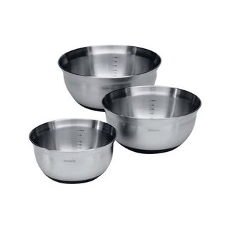 Brabantia Lot de 3 - Bols mélangeurs, 1L / 1.6L et 3L, Noir, 40 x 20 x 10 cm