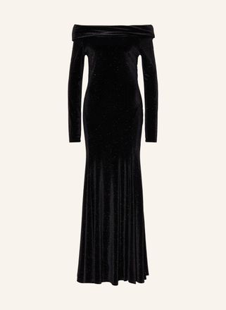 Essentiel Off-Shoulder-Kleid Kellissimo Aus Samt schwarz