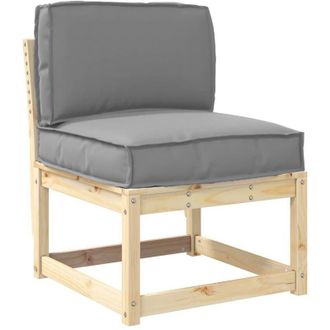 vidaXL Pallet Kissen Set 2 pcs Grau 60 x 60 x 12 cm Oxford Stoff Vidaxl