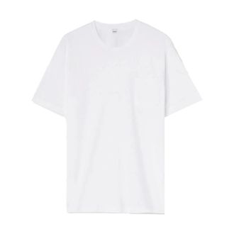Aspesi Homme, Tops, Blanc, Taille: S T-shirt Blanc avec Col Rond et Poche