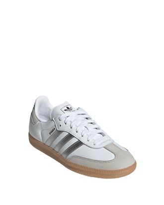 adidas Womens Sneakers Samba Og Cloud White-Silver-Grey One Leather Trainers White/silver/grey