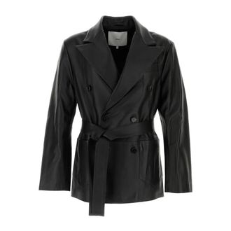 SETCHU Leder Origami Jacke - - Coats - Herren - Schwarzk - M