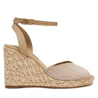 Tommy Hilfiger Espadrilles Tommy Hilfiger Chambray High Wedge Espadrille FW0FW08588 Beige