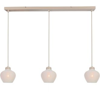 Anne Lighting Anne Lighting - suspension - Travino - cr&egrave;me - lin m&eacute;tal pierre