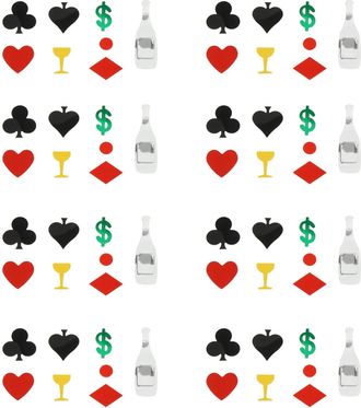 BESPORTBLE Poker Konfetti Tischdeko Buntes Party Konfetti für Vegas Themenparty mit Spielkarten Pokal Motiven für Tisch Fenster DIY Bastelprojekte und Festliche 