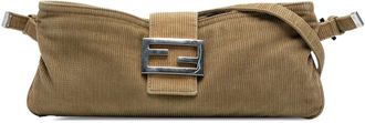 Fendi Hobo Bags - Corduroy Baguette Pochette - Gr. unisize - in Braun - für Damen