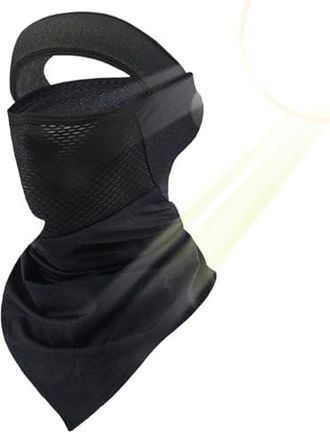 Generic Masque anti-UV - Protection UV - Protection UPF 50 - Bandana respirant pour la randonnée, le ski, gris foncé, Refer to description