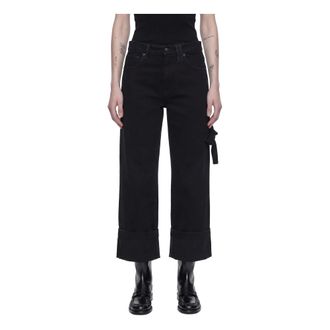 Simone Rocha Cropped Straight Leg Jeans - - Jeans - Damen - Schwarzk - 2XS