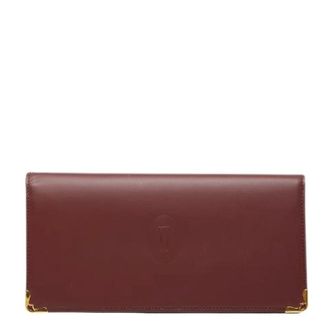 Cartier Portefeuille long en cuir Must de Cartier doccasion - Femme - Pre-owned - Rouge - Taille: ONE Size