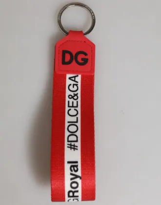 Dolce & Gabbana Logo-Print Polyester Key Case - Red