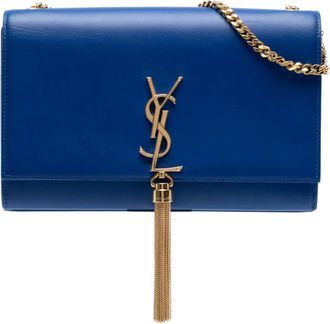 Saint Laurent Hobo Bags - Medium Smooth Calfskin Monogram Kate Tassel Crossb - Gr. unisize - in Blau - für Damen