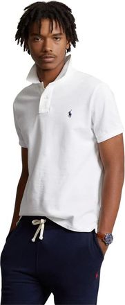 Ralph Lauren Homme, Tops, Blanc, Taille: 3XL Polo Slim-fit en Piqu&eacute; de Coton