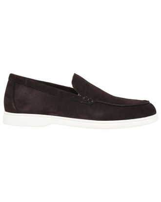 Schuhe & Handwerk Handgefertigte Veloursleder-Loafer mit Sneaker-Sohle in