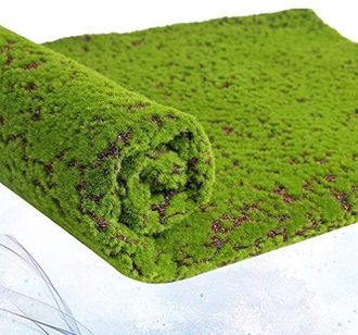 BESPORTBLE Simulation de Lichen de Mousse Artificielle Fausses Fausses Plantes Vertes pour La D&eacute;coration Jardin Patio &agrave; Domicile (Point Rouge)