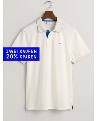 GANT Piqu&eacute;-Poloshirt mit Stretchanteil und Label-Stickerei, Regular Fit in