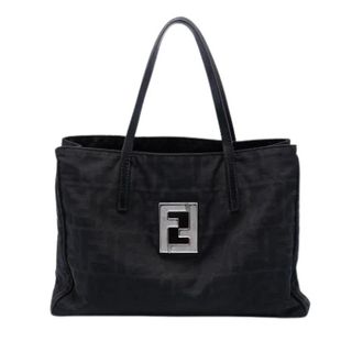 Fendi Sac cabas Pre-owned en toile - Femme - Pre-owned - Noir - Taille: ONE Size