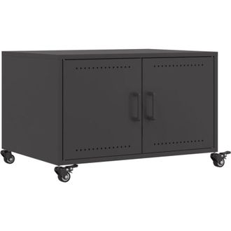 vidaXL Couchtisch Schwarz 68x50x43,5 cm Stahl vidaXL557007