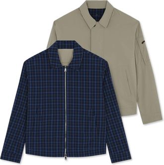 Paul & Shark Homme, Vestes, Bleu, Taille: L Veste r&eacute;versible &agrave; motif &eacute;cossais