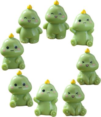 Garneck 8 St&uuml;ck Kleiner Dinosaurier Figuren aus Bruchfestem Kunstharz Kleine Garten Deko Miniatur Dinosaurier f&uuml;r Gartengestaltung Basteln und Geschenk