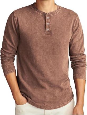 Generic Polo r&eacute;tro vintage &agrave; coupe classique pour homme, v&ecirc;tement de travail d&eacute;contract&eacute;, chemise l&eacute;g&egrave;re et respirante, tunique de vacances, caf&eacute;, 5XL