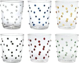 Zafferano Party Bicchiere Tumbler 45 Cl Set 6 Pz In Vetro Multicolore