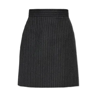 Versace Wollrock mit Streifen - - Skirts - Damen - Grau - M