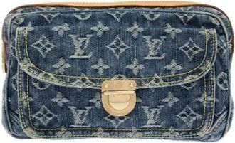 Louis Vuitton Pre-owned 270-004-326-1427 Sac bandouli&egrave;re Monogram Denim - Femme - Pre-owned - Bleu - Taille: ONE Size