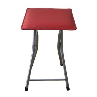 Generic 45 cm PU-gepolsterter Fr&uuml;hst&uuml;cks Klapphocker, Campinghocker, Quadratischer Make-up-Stuhl, Belastbar bis 136kg, f&uuml;r Outdoor, Reisen, Wandern, Grillen, 