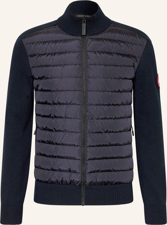 Canada Goose Strickjacke Hybrdige Im Materialmix blau