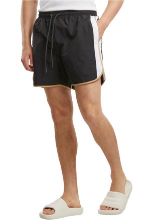 Urban Classics Herren Badehose Retro Look Swim Shorts, Badeshorts im Retro-Look f&uuml;r Herren, schnelltrockend, Gr&ouml;&szlig;en S - 5XL