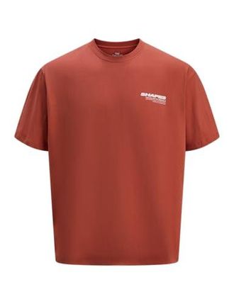 Jack & Jones T-Shirt Jorfold SS Crew Neck TG pour Homme, Summer Fig, L