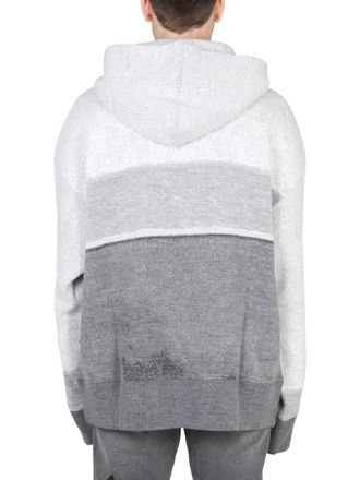 Palm Angels Hooded Acrylic Blend Sweatshirt - Gray
